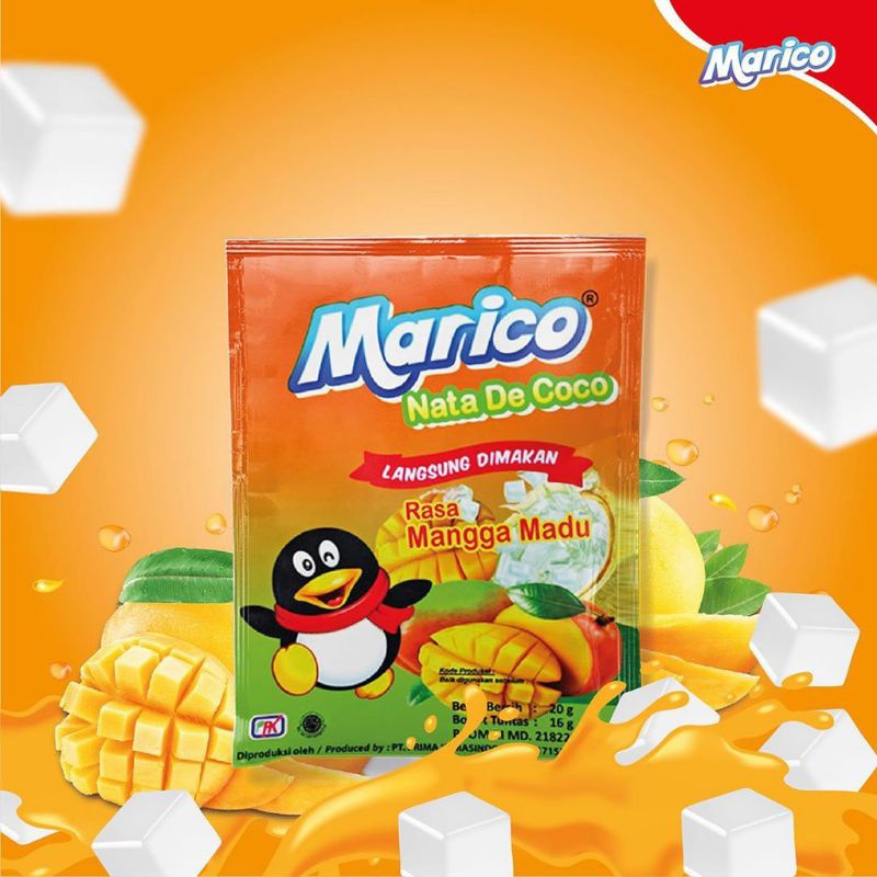 Jual Marico Nata de Coco rasa Mangga 1 Renceng isi 10Sachet | Shopee ...