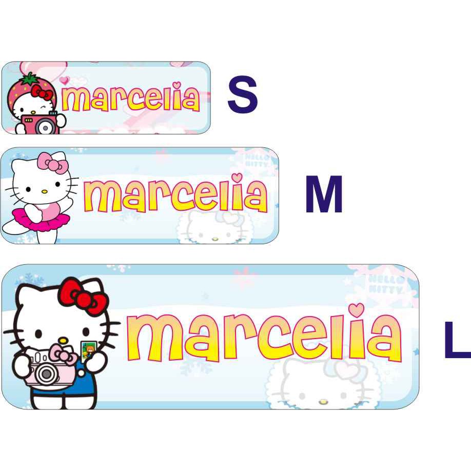 Jual STIKER LABEL NAMA WATERPROOF BASIC HELLO KITTY 4 | Shopee Indonesia
