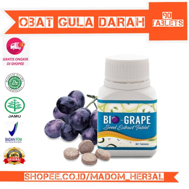 Jual Supplement BioGrapeSeed / Biogrape Seed / Bio Grape Seed Gula ...