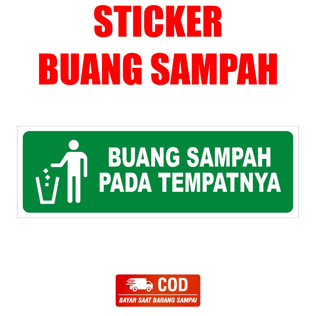 Jual STIKER BUANG SAMPAH PADA TEMPATNYA | Shopee Indonesia