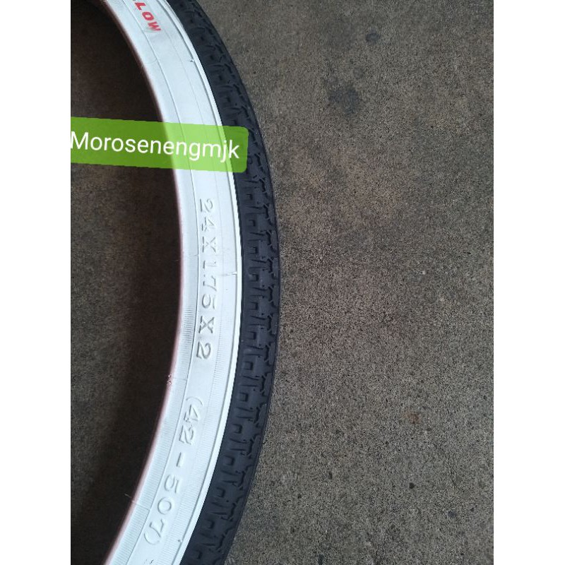 Jual Ban luar sepeda 24 x 1.75 Hitam Putih | Shopee Indonesia