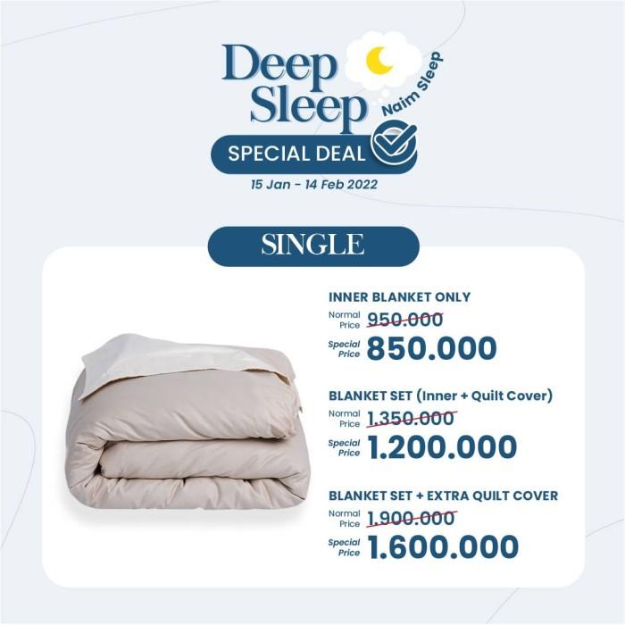 Jual PO SINGLE naim sleep weighted blanket set(inner blanket+Cotton ...