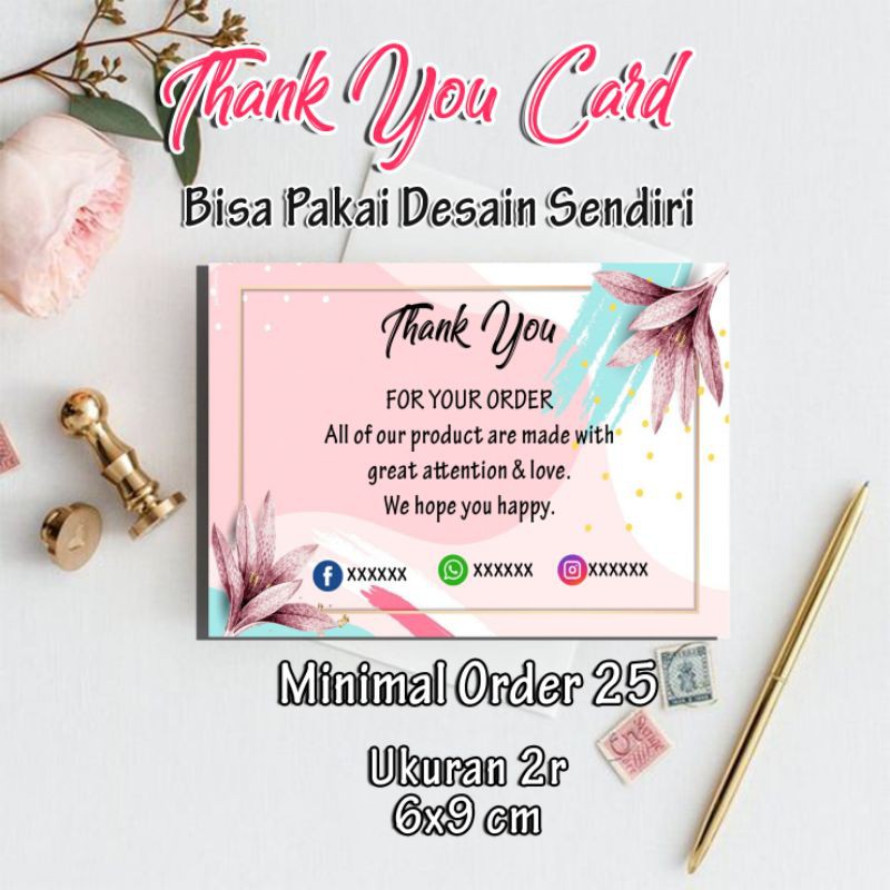 Jual THANK YOU CARD | Shopee Indonesia