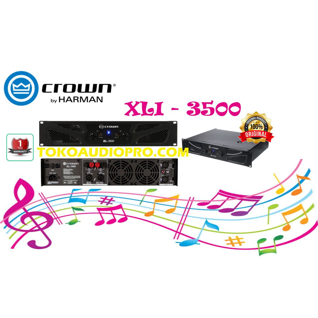 Jual Power Crown XLi3500 Power Amplifier Original XLI-3500 | Shopee ...