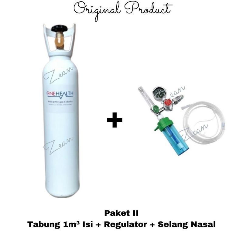 Jual Paket lengkap tabung oksigen 1m3 termurah isi full tinggal pakai | Shopee Indonesia