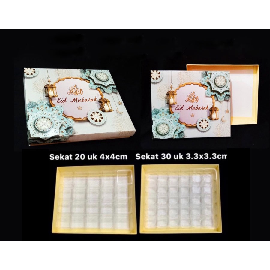 Jual ( 5 pcs ) Box Nastar Sekat 30 Dus Sekat 20 Nastar Lebaran Coklat ...