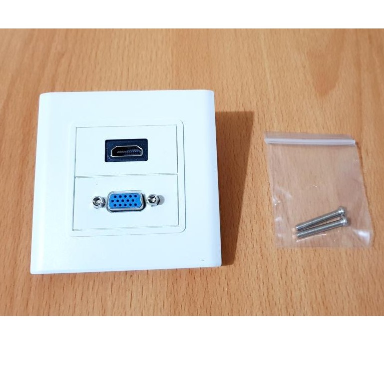 Jual SKU-1013 FACEPLATE VGA + HDMI COMBO / FACE PLATE / MODULAR VGA ...