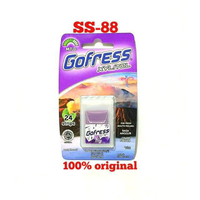 Jual GOFRESS XYLITOL ~ GRAPE FLAVOR (ISI 24 STRIP) | Shopee Indonesia