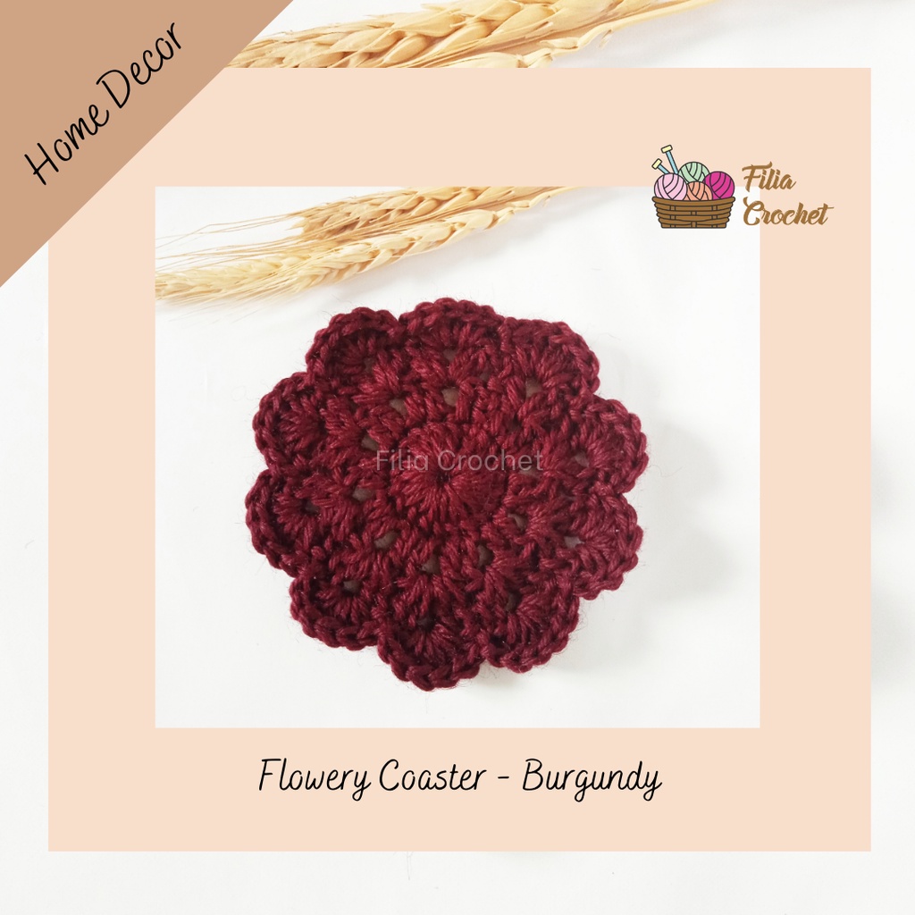 Jual Alas Gelas/Alas Vas Bunga/Alas Piring/Alas Rajut Filia Crochet ...