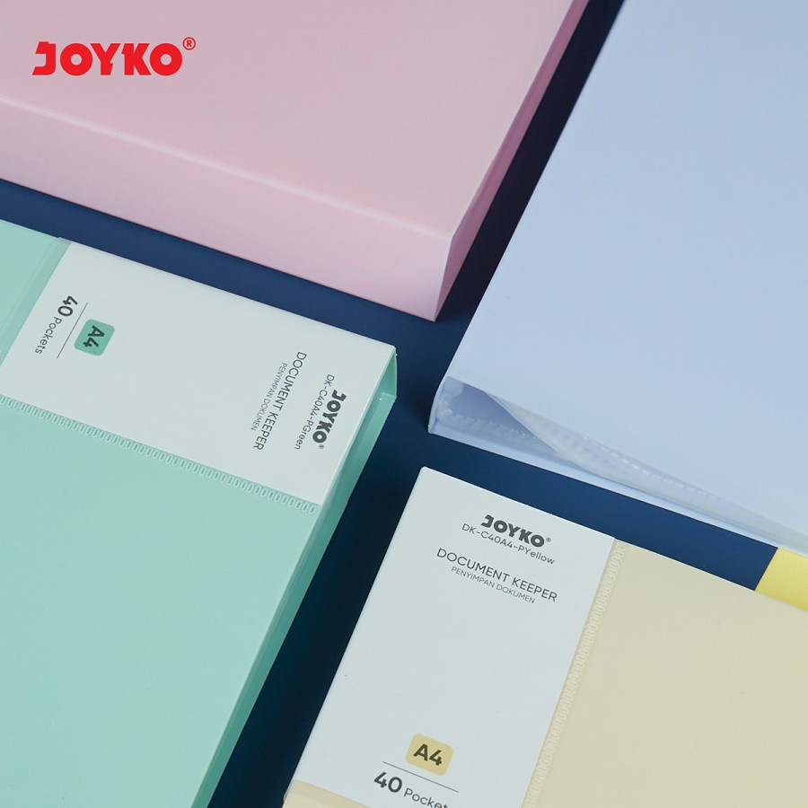 Jual DOCUMENT KEEPER A4 SOFT COLOR JOYKO DK-A20-C40-E60 | CLEAR HOLDER ...