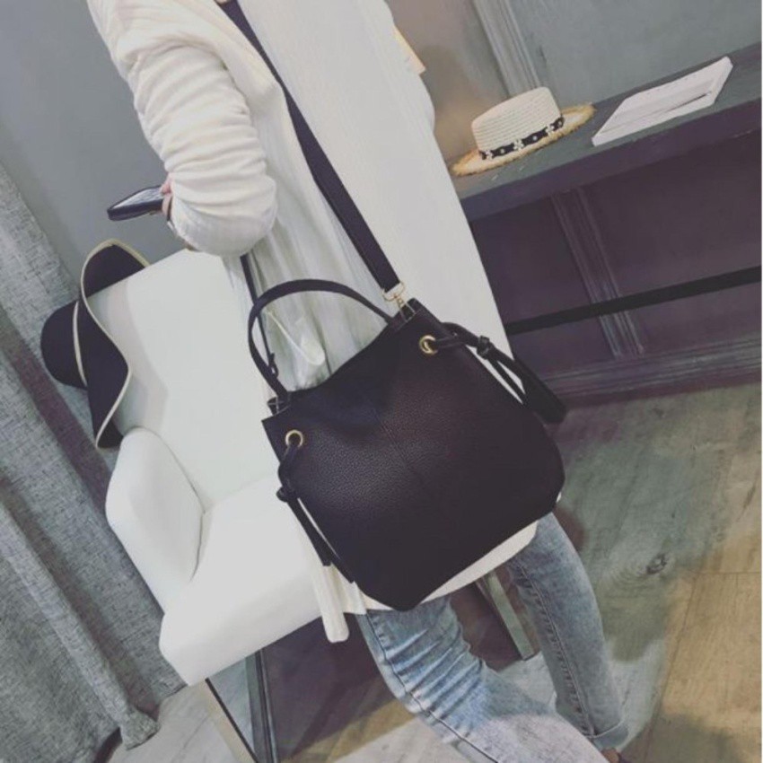 Jual Unik Korean Style Bucket Bag Model Free Multifunction Handbag ...
