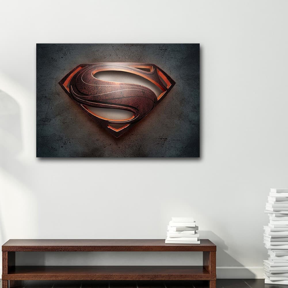 Jual POSTER SUPERHERO DC POSTER SUPERMAN LOGO Poster frame A3+ (31x46cm ...