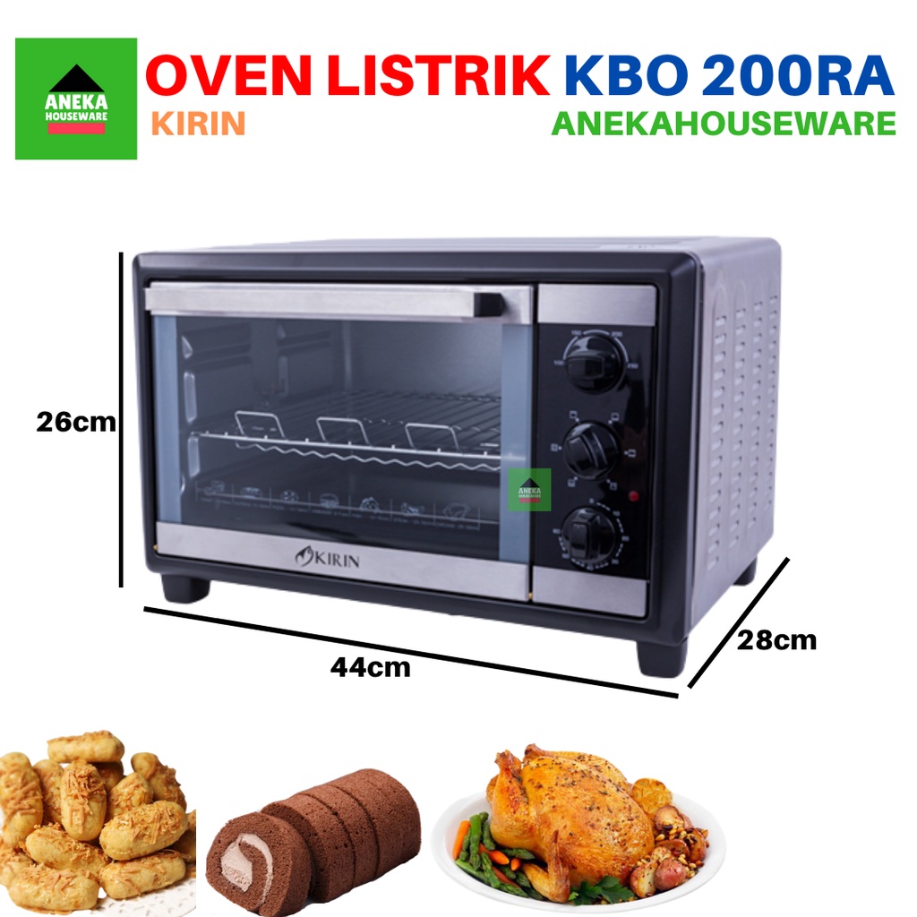 Jual Oven Listrik KBO 200 RA Kapasitas 20 Liter Kirin | Shopee Indonesia