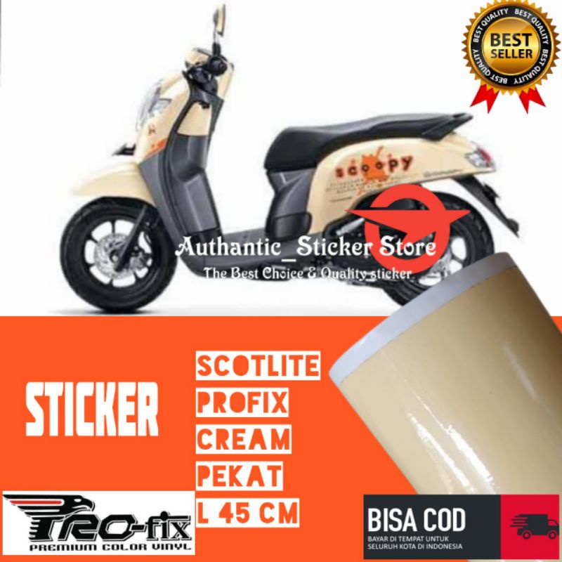 Jual Stiker skotlet motor warna krem merk profix wrap motor scotlite ...