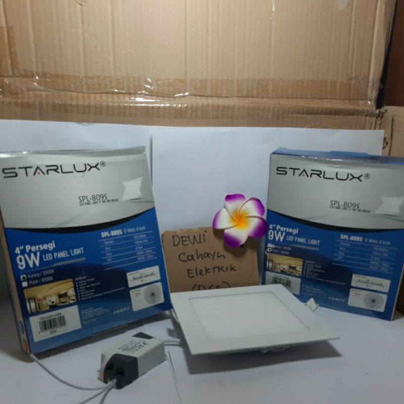 Jual Lampu Panel LED KOTAK/SQUARE 9W - 4 inchi Starlux Cahaya Putih dan Kuning / LED PANEL LIGHT ...