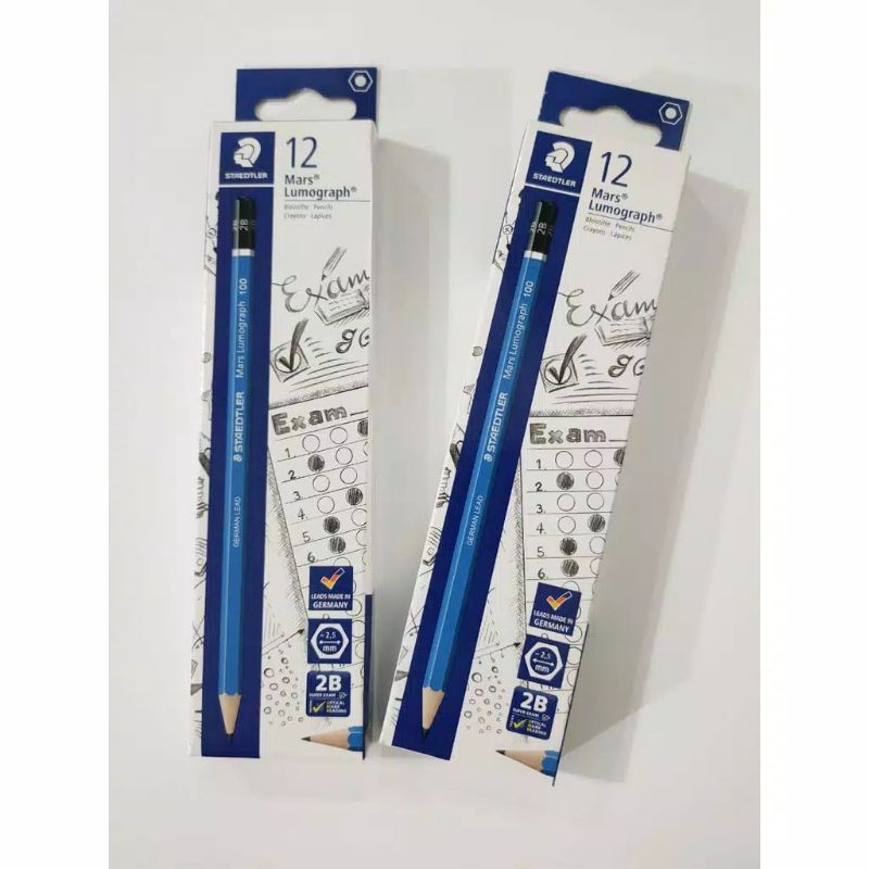 Jual Staedtler Mars Lumograph 2B Pencil Pensil 2B Staedtler (1 Pcs) | Shopee Indonesia