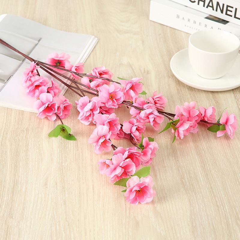 Jual Bunga Cherry Blossom Tangkai Plastik Daun Sakura Artificial ...