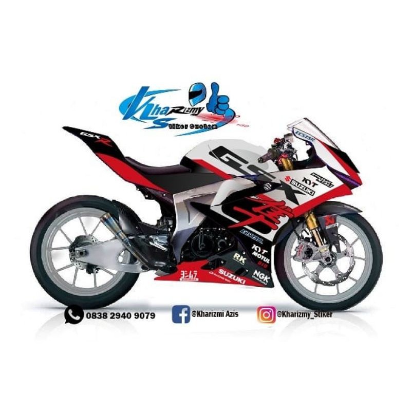 Jual decal suzuki gsx R 150 custom hitam,merah | Shopee Indonesia