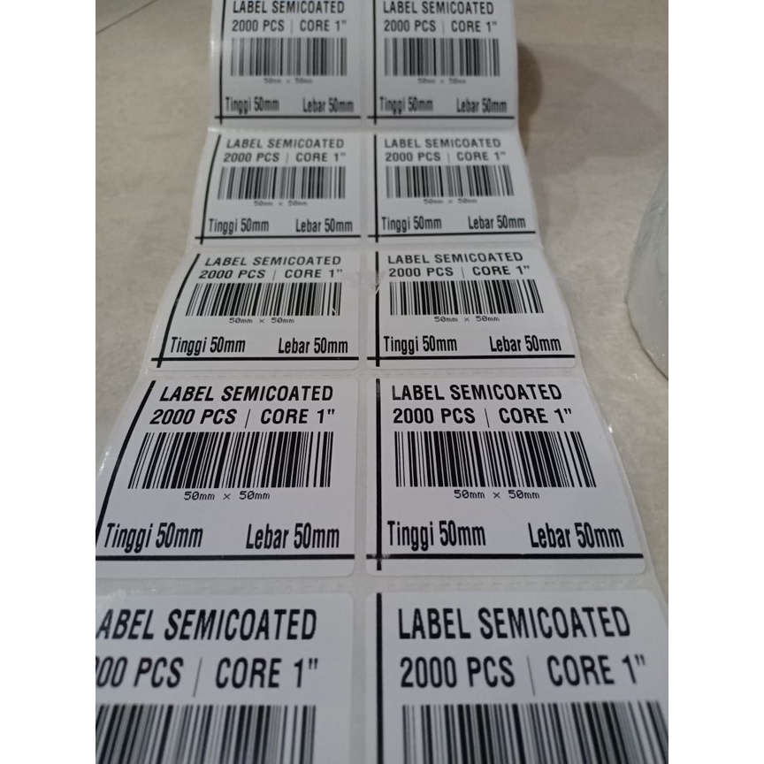 Jual STIKER LABEL SEMICOATED | SEMICODE | SEMICOT 50 x 50 | 50x50 | 5cm ...