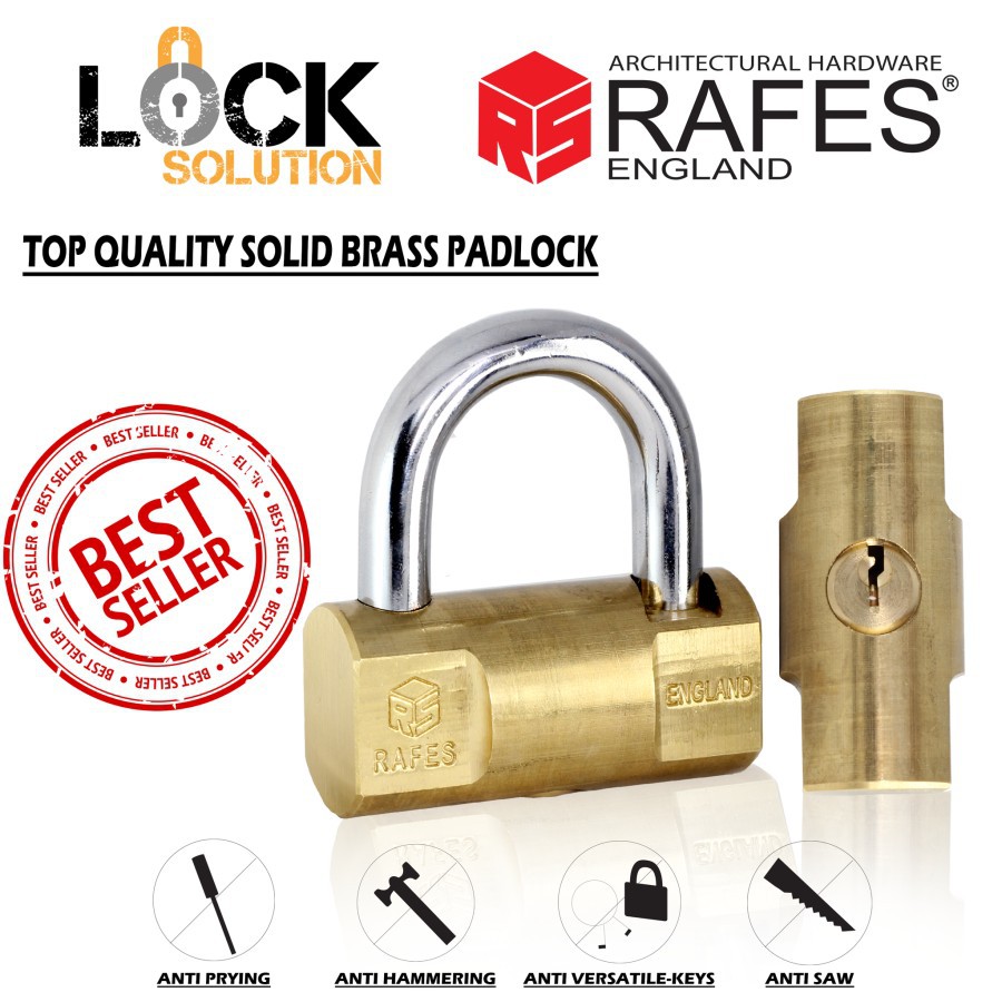 Jual Gembok RAFES ENGLAND Padlock Solid Brass 50mm (GKC 1011) | Shopee ...