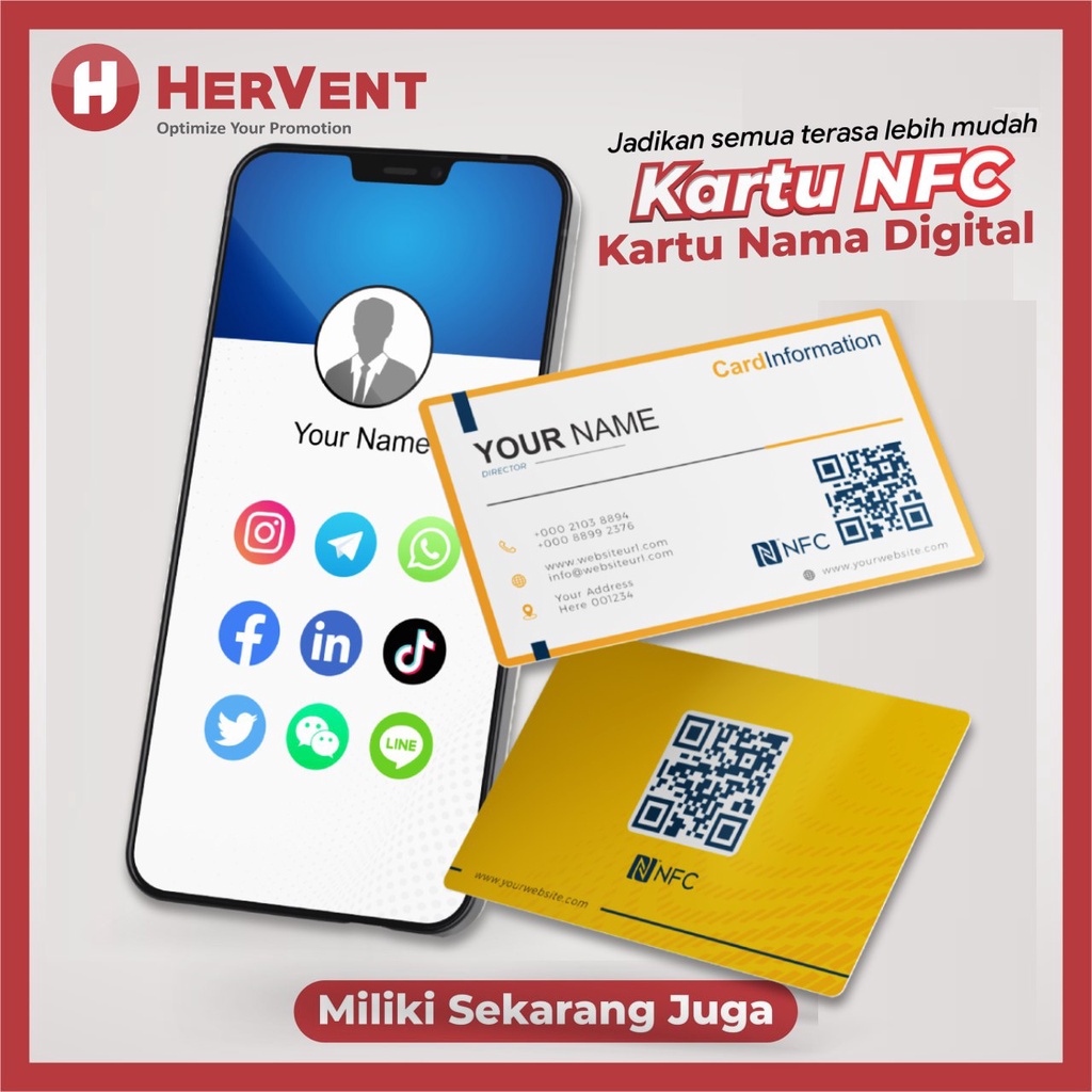 Jual NFC Card / Kartu NFC / Kartu Nama Pintar / Name Card NFC | Shopee ...