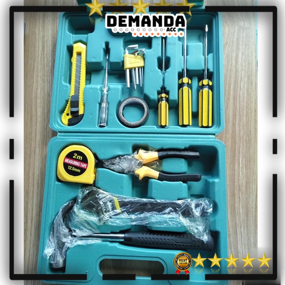 Jual Kunci set 16 pcs - toolkit set murah tang, kunci inggris, meteran ...