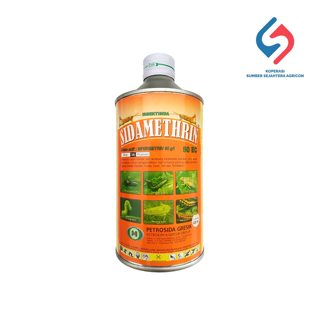 Jual SIDAMETHRIN 50 EC 400 ml Insektisida Sipermetrin 50 g/l | Shopee ...