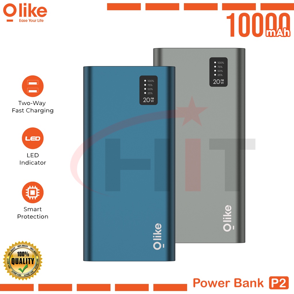 Jual Olike PowerBank 10000mAh 3A Dual Output Port USB & Type-C Original ...