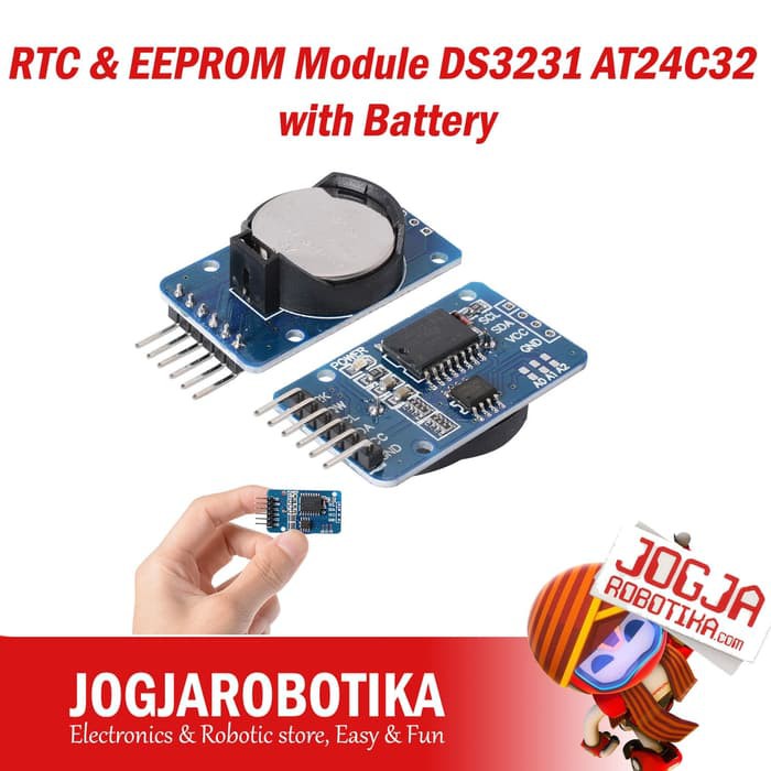 Jual RTC & EEPROM MODULE JD A-35 DS3231 AT24C32 WITH BATTERY | Shopee Indonesia