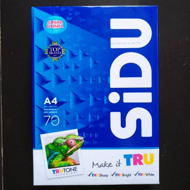 Jual Kertas HVS A4 70 gram SINAR DUNIA SIDU 1 rim 500 lembar | Shopee ...