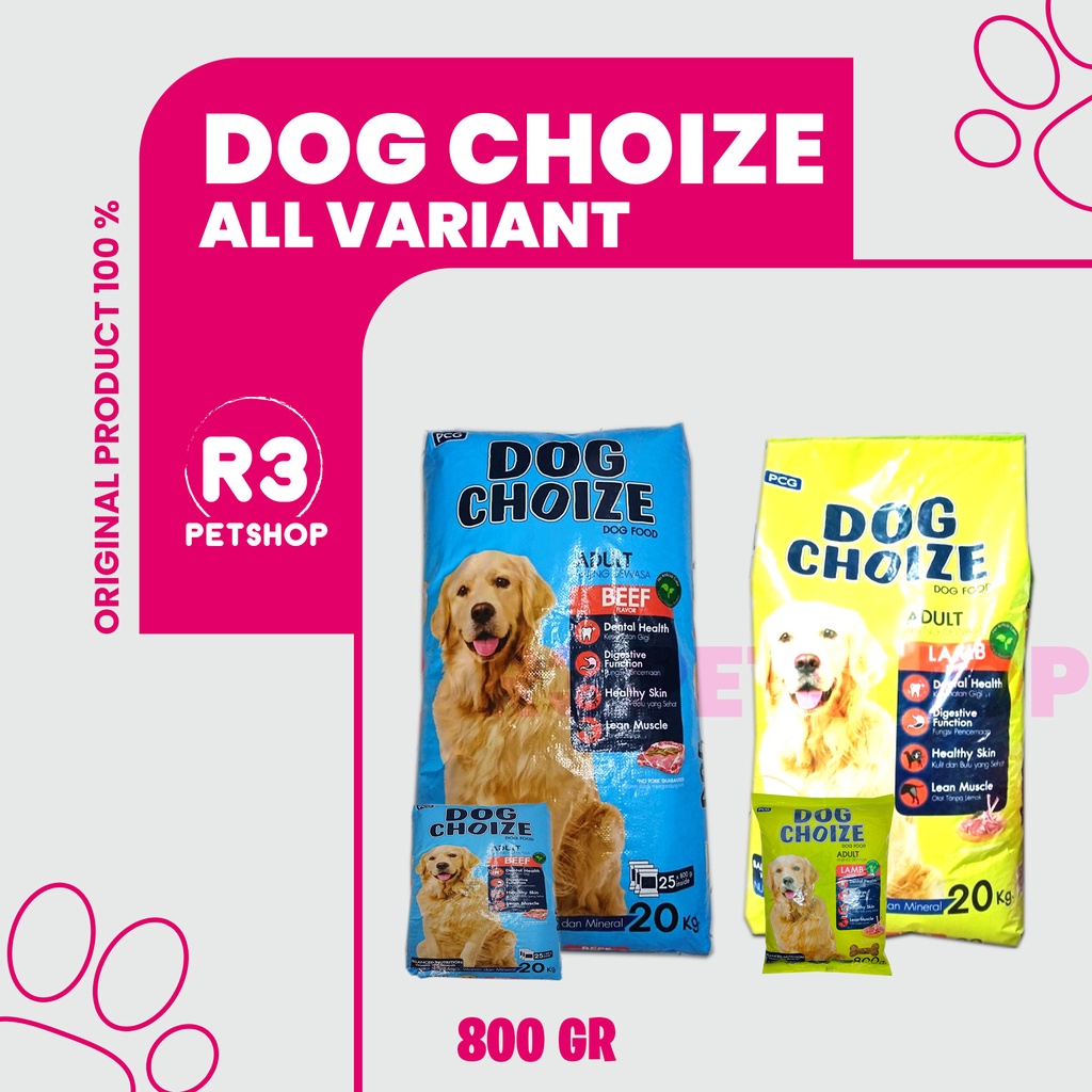 Jual Makanan Anjing kering murah Dog Choize 800g All variant | Shopee ...