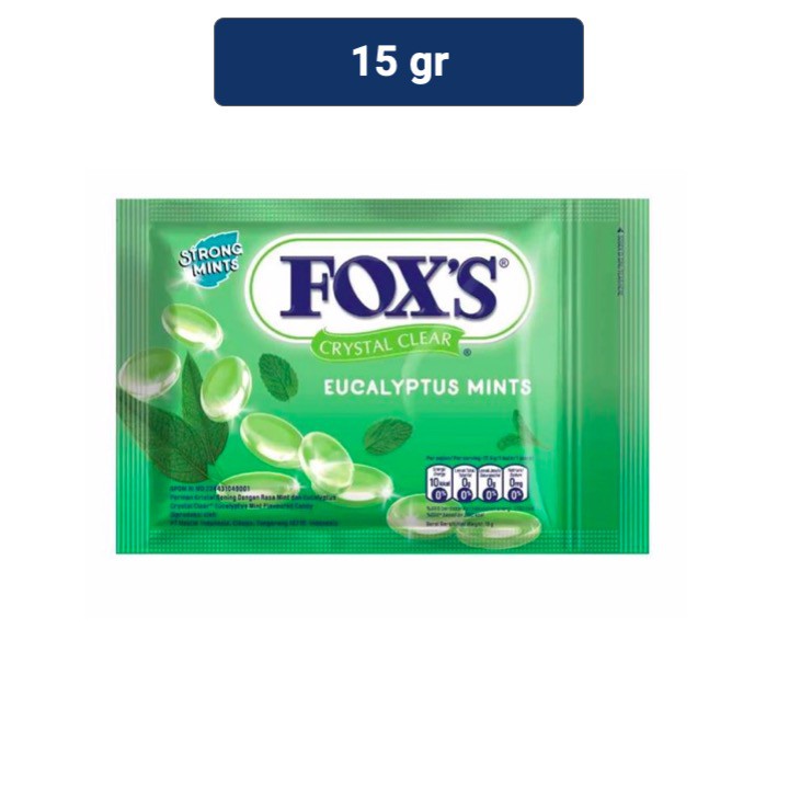 Jual Foxs Crystal Clear Permen Eucalyptus Mints 15 gr | Shopee Indonesia