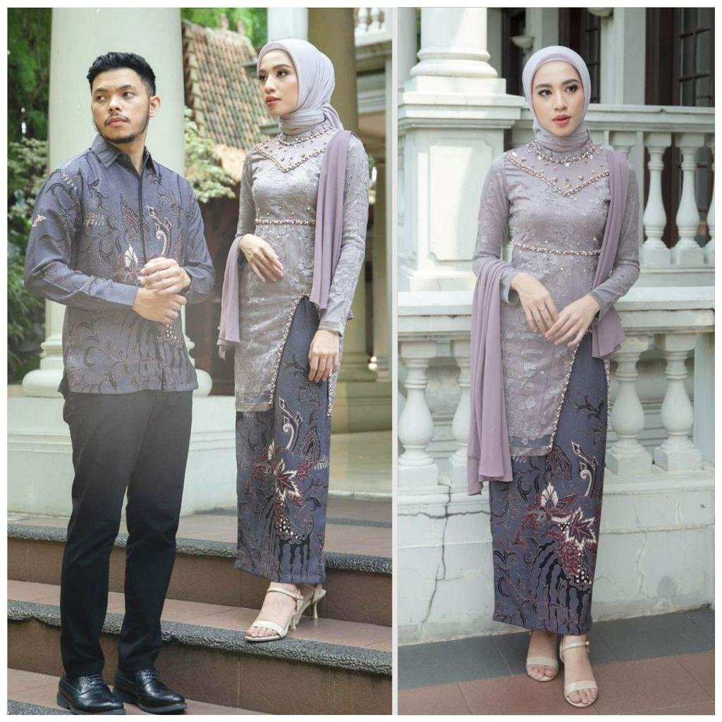 Jual Baju Couple Batik Kebaya Brokat Modern, Batik Kebaya Lamaran ...