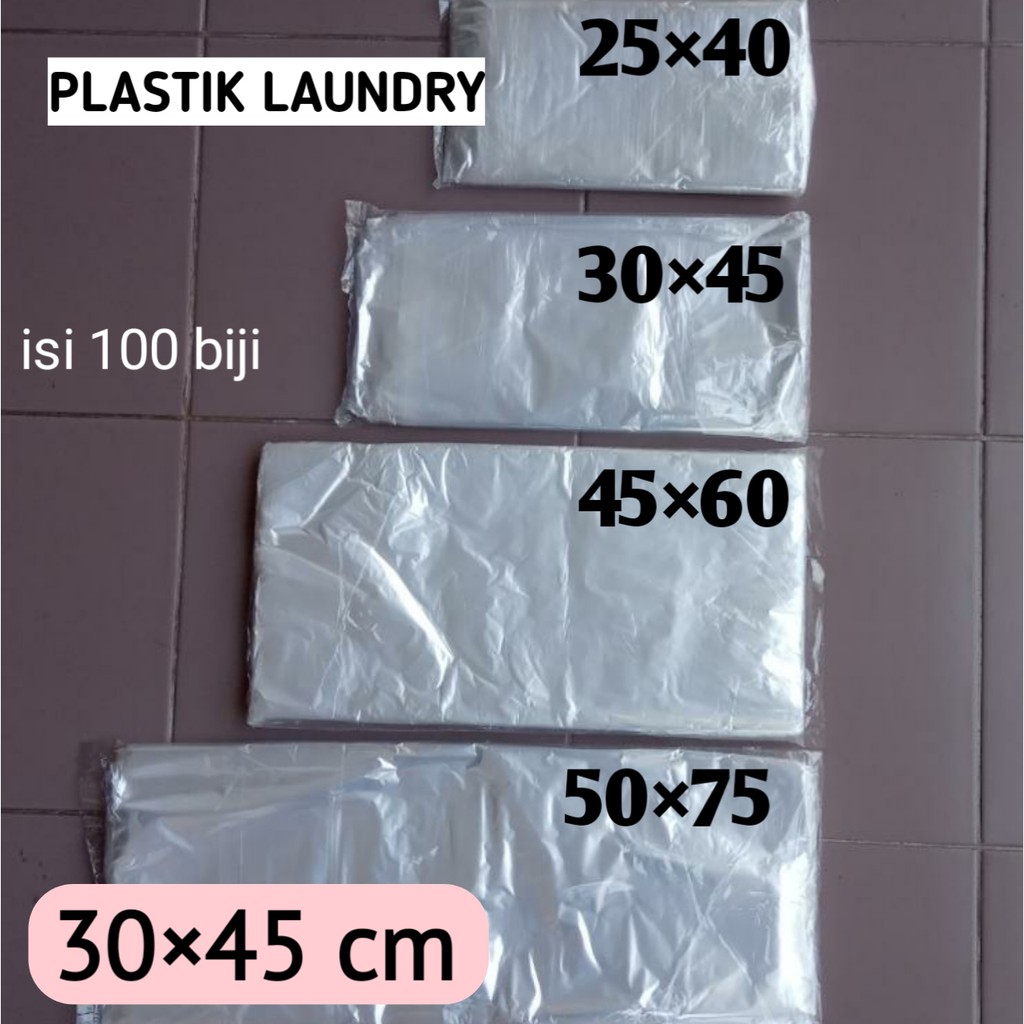 Jual PLASTIK LAUNDRY 30x45CM 100PCS/KANTONG PLASTIK KANTONG SAMPAH ...