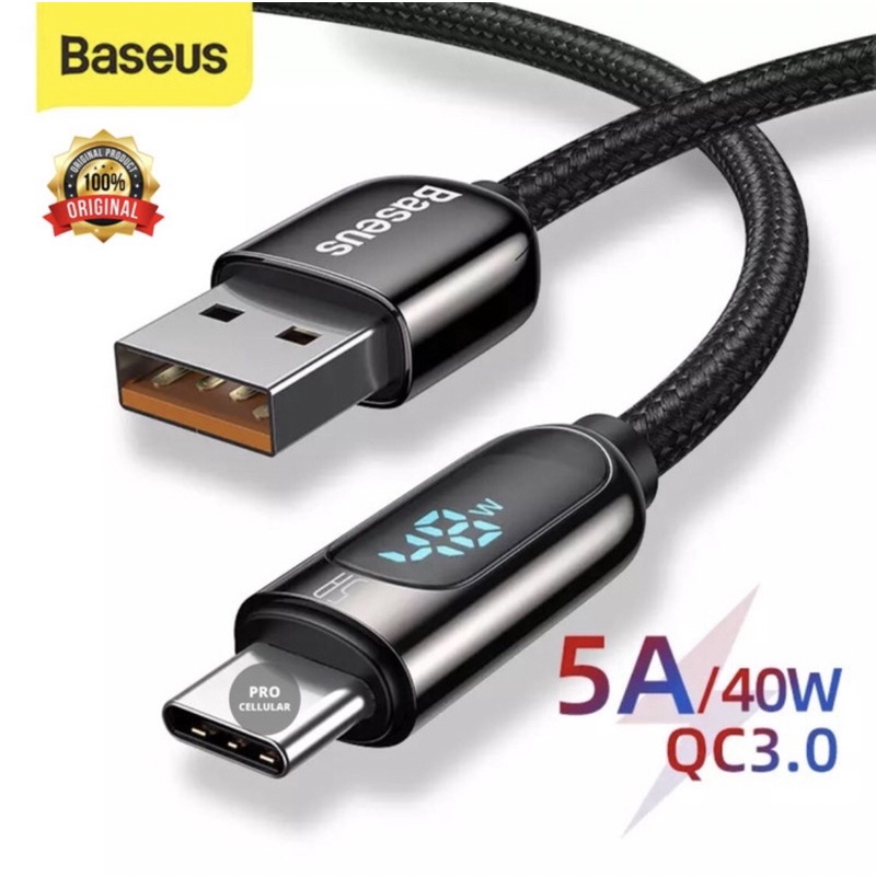Jual Baseus Kabel Data USB Type C Fast Charging 5A Led Digital Display ...