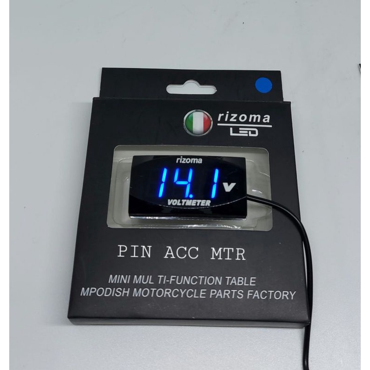 Jual Voltmeter Volt Meter ACCU Aki Mini 12V produk original rizoma Universal Semua Motor ...