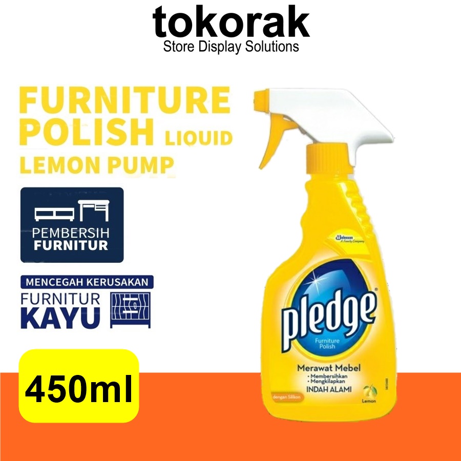 Jual PLEDGE FURNITURE POLISH LIQUID SPRAY PUMP 450 ML PERAWATAN ...