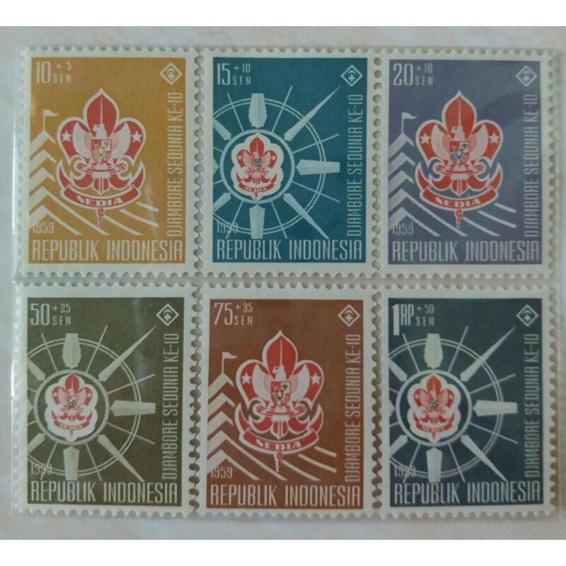 Jual Perangko Jambore Sedunia Ke 10 Tahun 1959 Set Lengkap 6pcs Mint ...