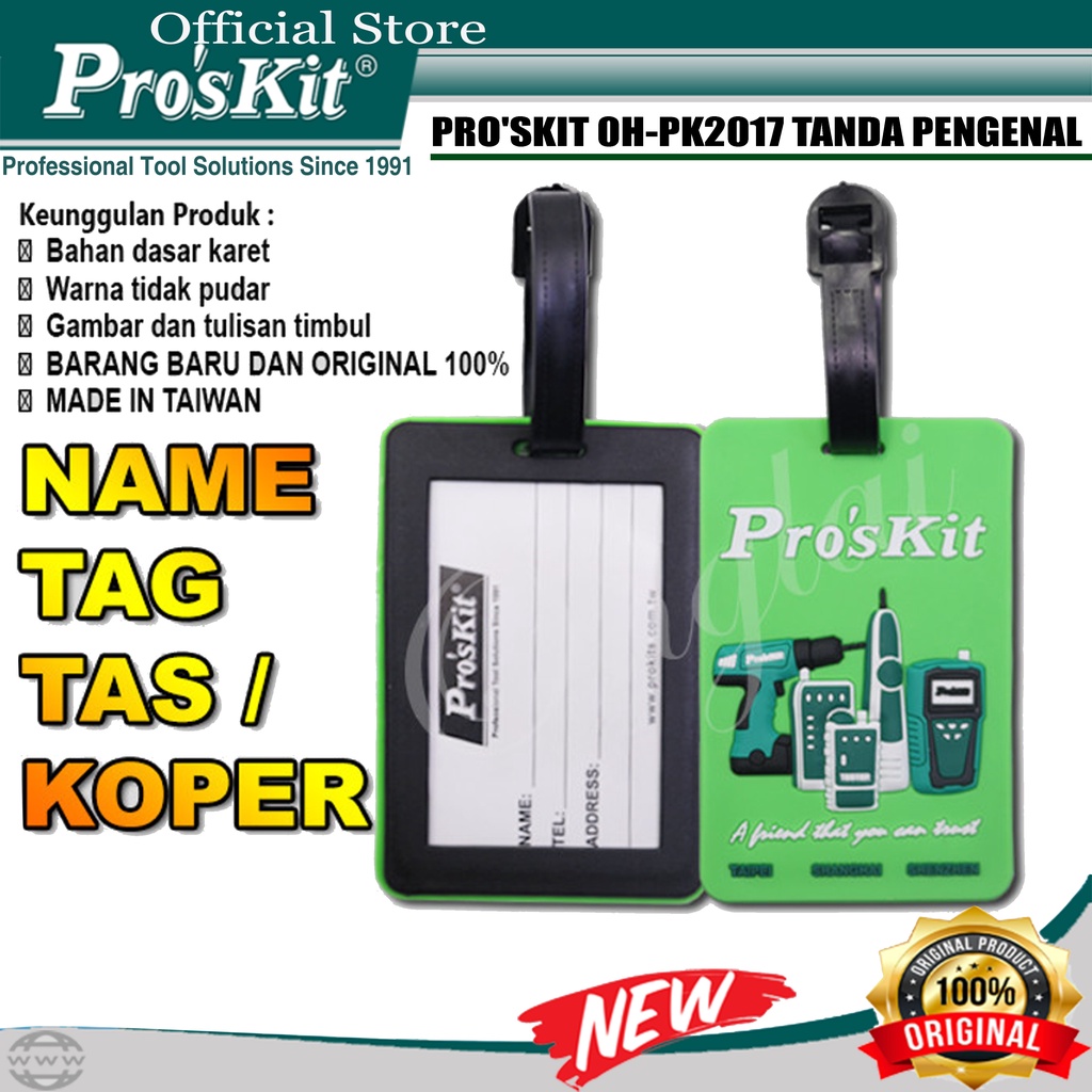 Jual Pro'sKit - Name Tag Karet Holder Label Tas Luggage Koper Tempat ...