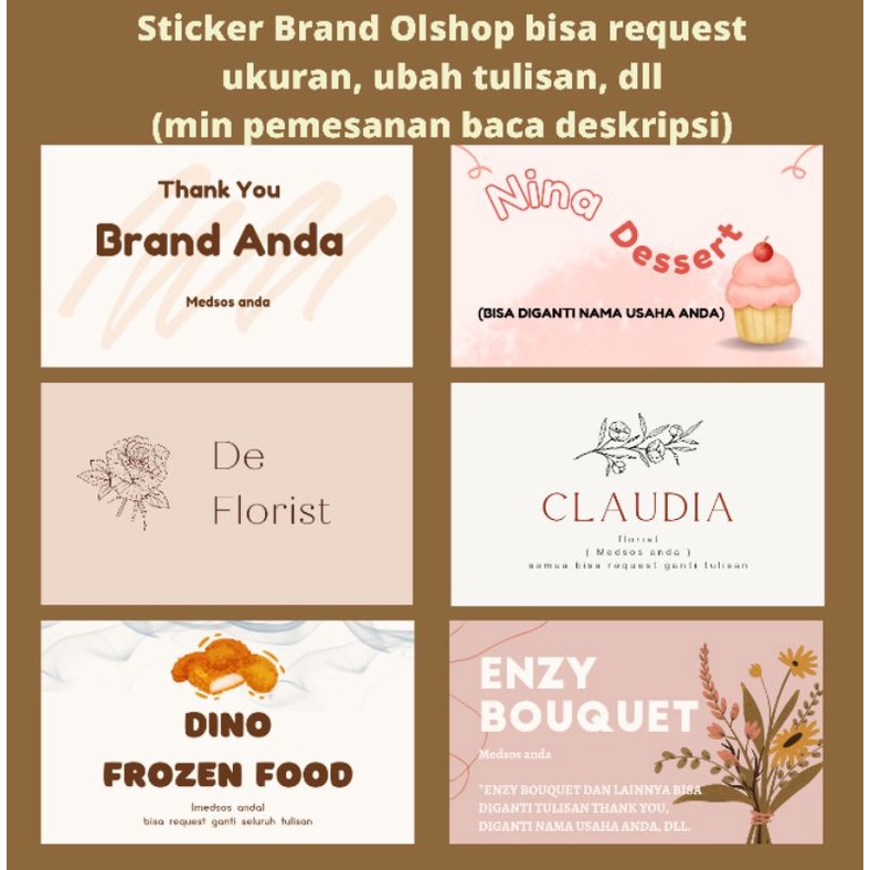 Jual STICKER OLSHOP / STICKER USAHA UMKM / STICKER BRAND / STICKER ...