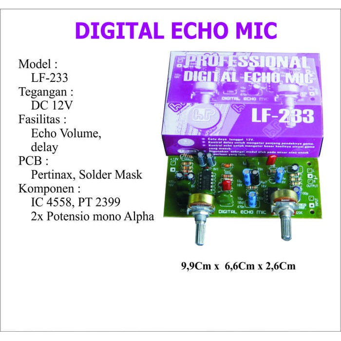 Jual Kit Digital Echo Mic type Lf 233 | Shopee Indonesia