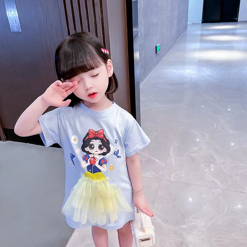 Jual [PRINCESS KESLI] 1-9 Tahun Dress Kaos Anak Prempuan Cantik Long ...