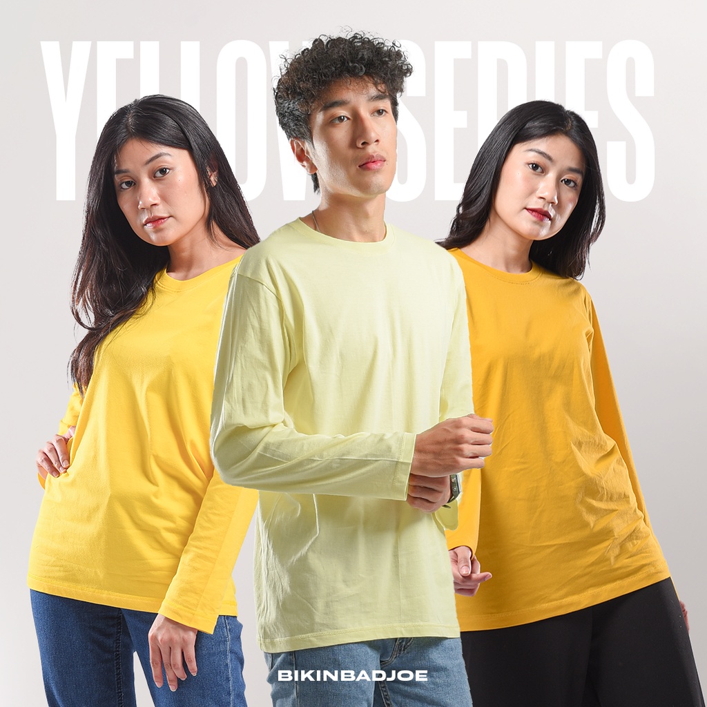 Jual BIKINBADJOE - KAOS POLOS PANJANG - KUNING MUSTARD KUNING BUSUK ...