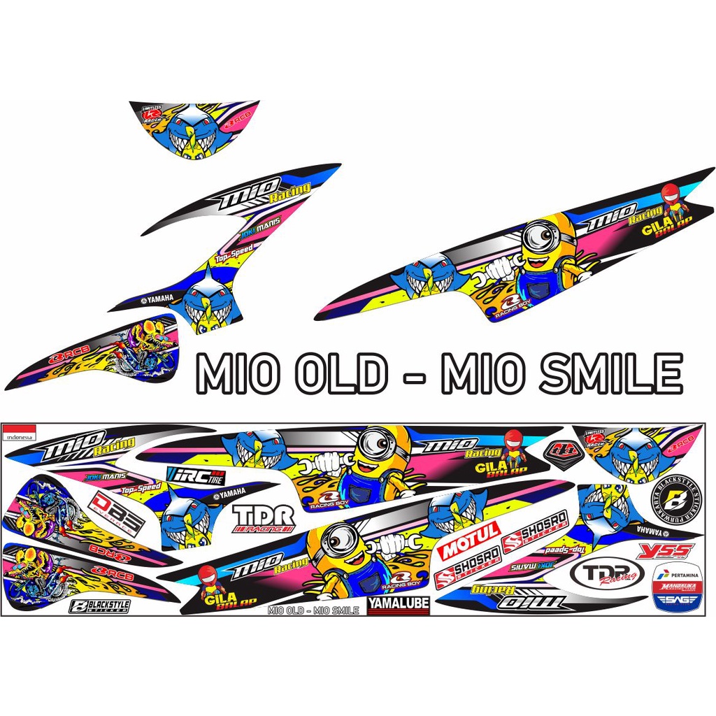 Jual STIKER VARIASI POLET MOTIF COD /VARIASI STRIPING/STICKER CUSTOM TERBARU SEMI DECAL MOTOR ...