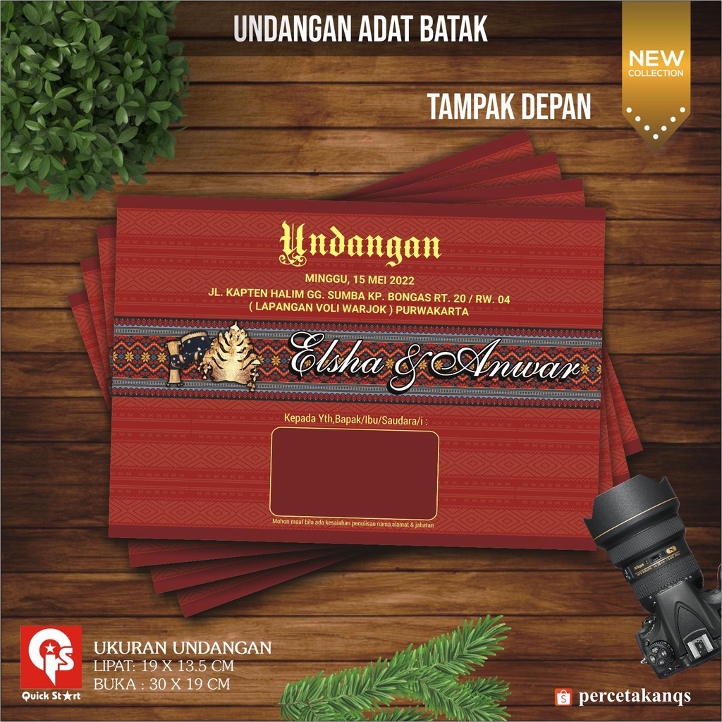 Jual Undangan Pernikahan Adat Batak Motif Mandailing | Shopee Indonesia