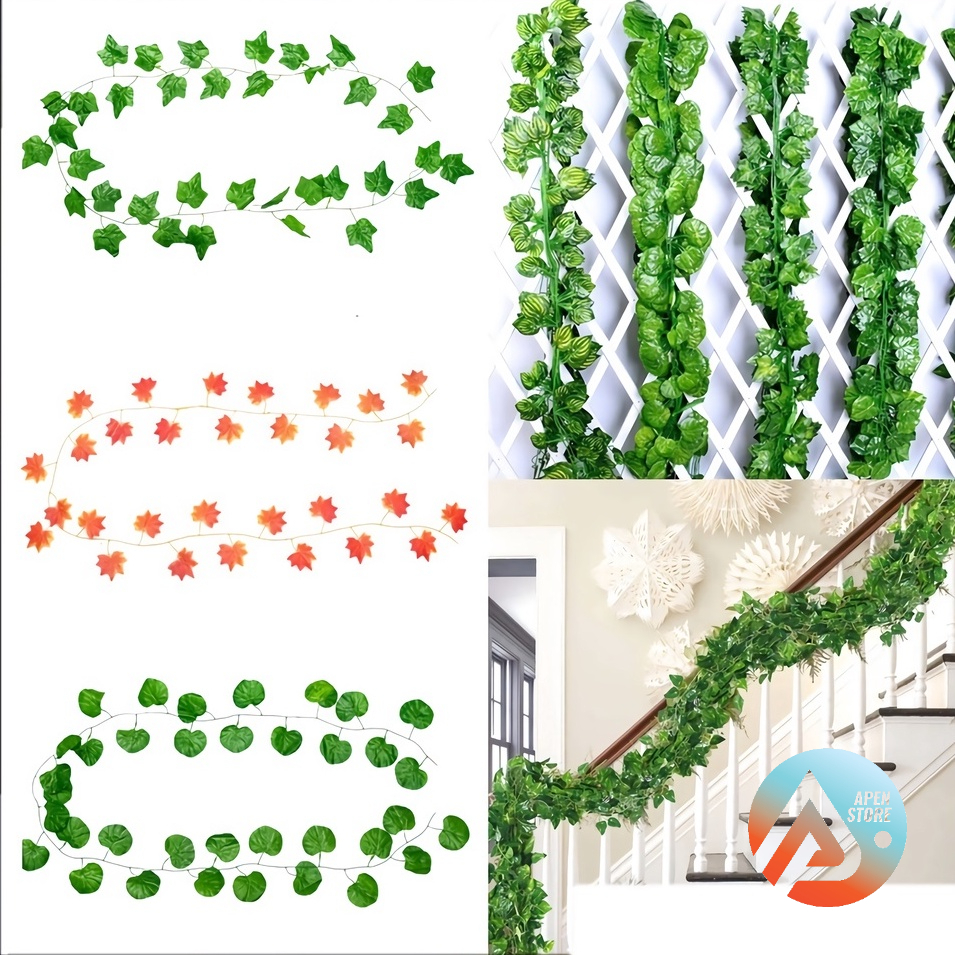 Jual APEN Daun Rambat Palsu Artificial 240CM Sulur Hias Tanaman Gantung ...