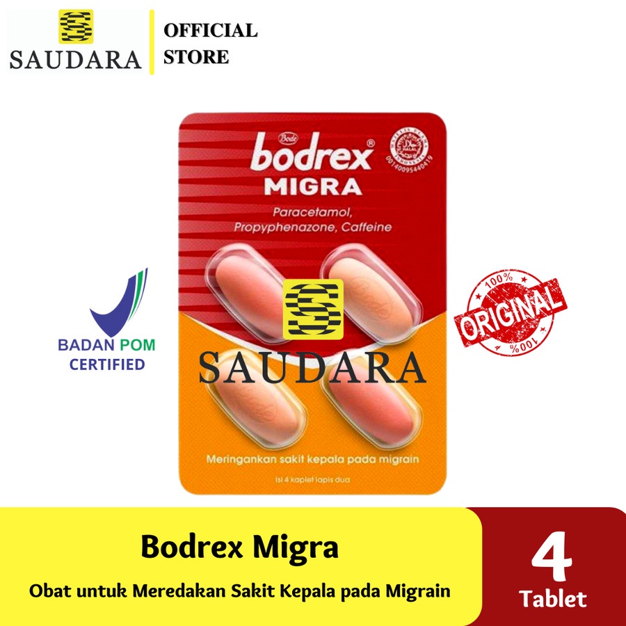 Jual Bodrex Migra Tablet (4 Tablet) | Shopee Indonesia