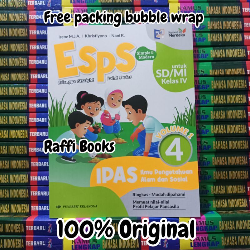 Jual BUKU ESPS IPAS UNTUK SD/MI KELAS 4 KURIKULUM MERDEKA ERLANGGA VOLUME 1 | Shopee Indonesia