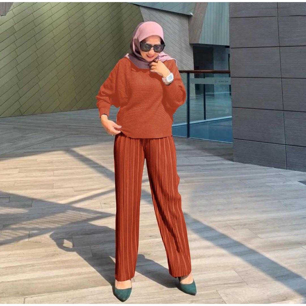 Jual Baju Setelan Wanita Remaja Muslim Adem Mewah Casual Santai Trandy ...