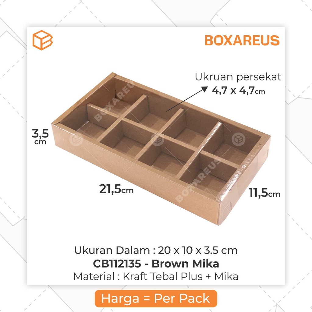 Jual Cake Box Dus Kue Tart Pie Mochi Packaging Sekat Mika | CB112135 ...